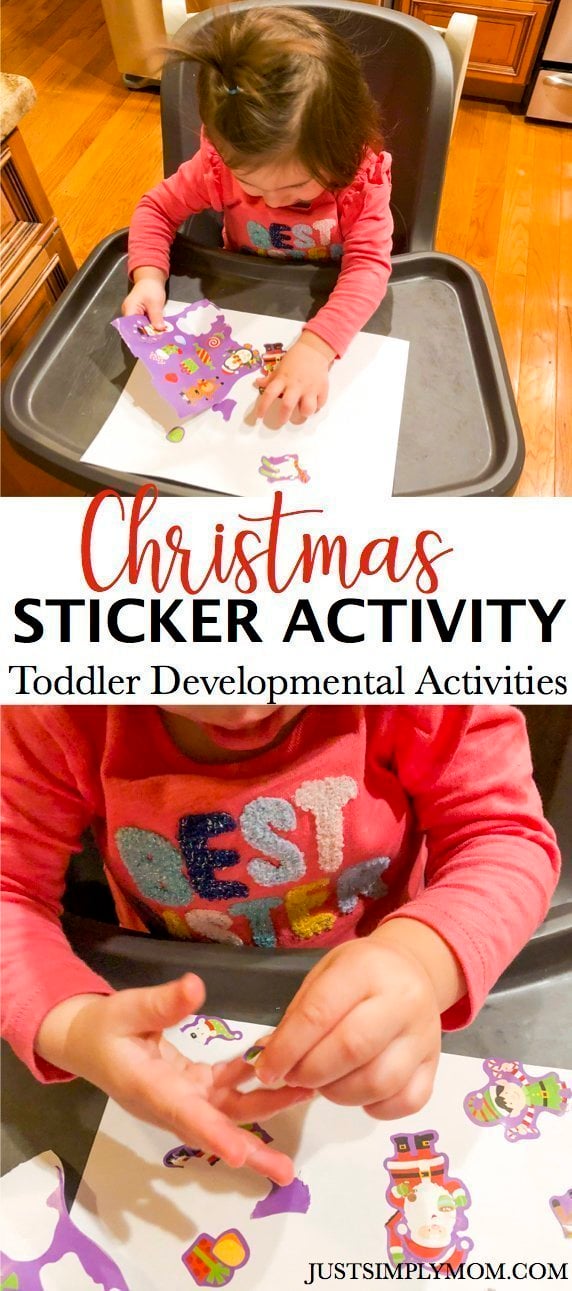 Christmas Sticker Toddler Activity - Just Simply Mom