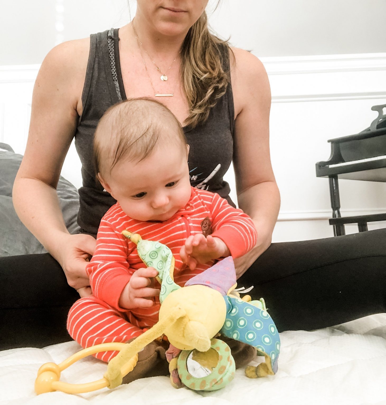 Fine Motor Play for 3-6 Month Old Babies - Just Simply Mom