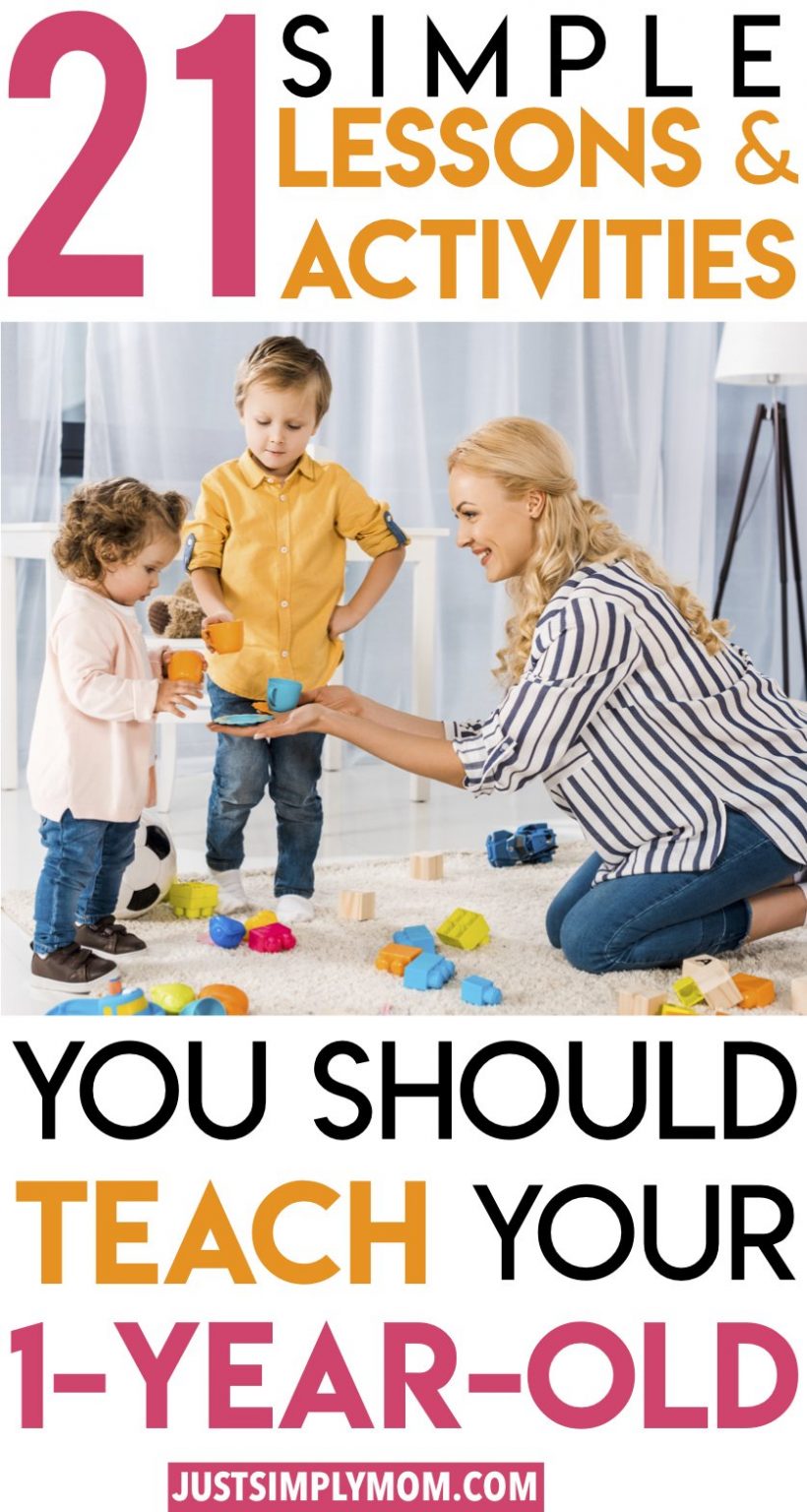 14 Things To Easily Teach Your 1-Year-Old Through Play - Just Simply Mom