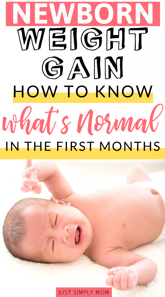 Newborn Weight Gain in the First Few Months - Just Simply Mom