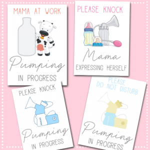 Free Printable Pumping Signs for Work - Just Simply Mom