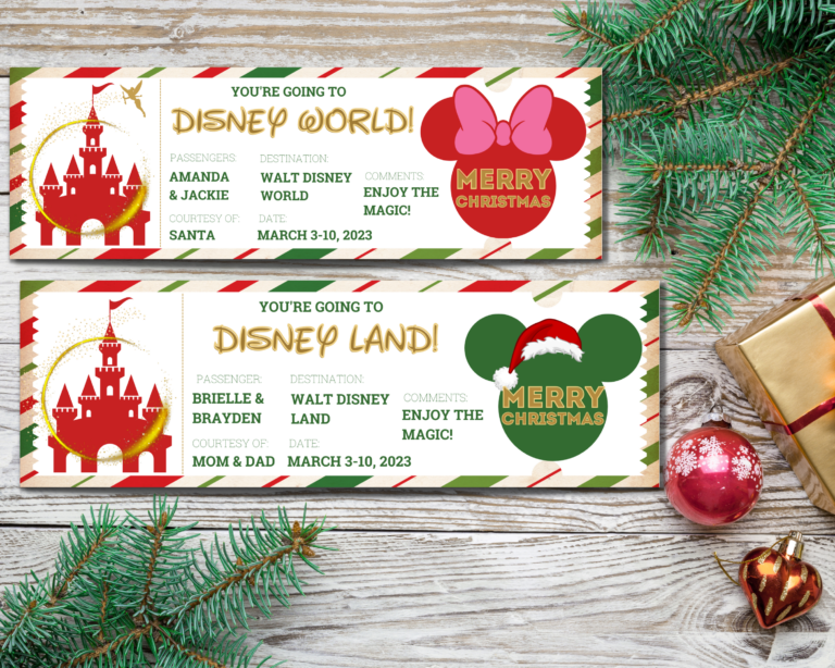 Free Printable Surprise Christmas Disney Tickets For Your Family Trip ...