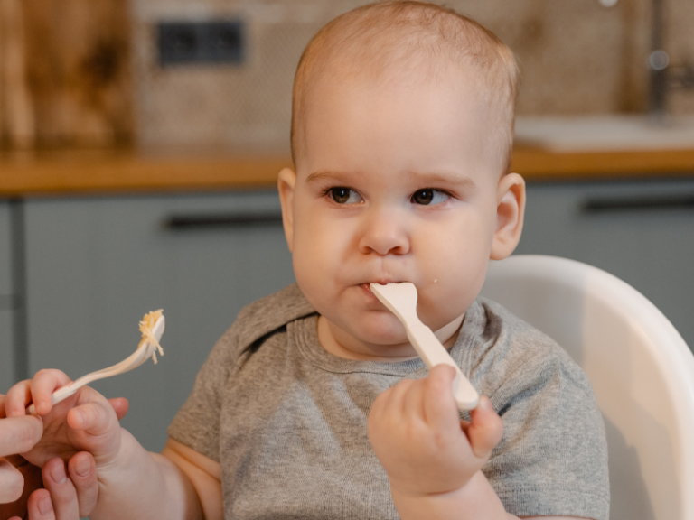Easy & Effective 9 Month Old Self-Feeding Ideas - Just Simply Mom