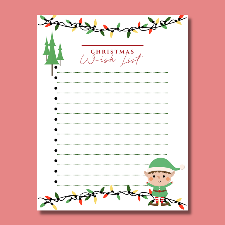 Free Printable Christmas Lists for Kids and Gift Shopping - Just Simply Mom