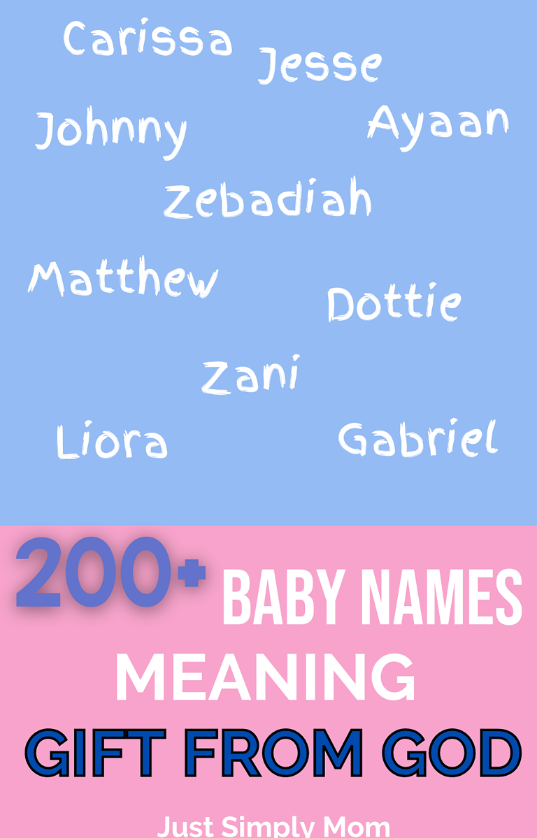 200+ Names Meaning "Gift from God" - Just Simply Mom