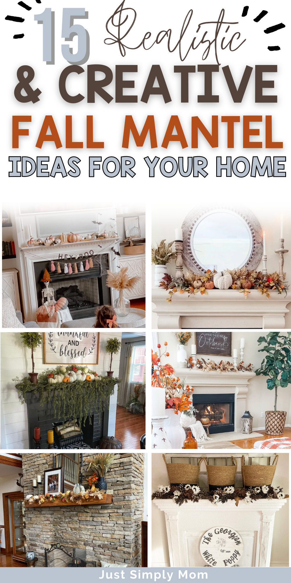15 Creative and Realistic Fall Mantel Ideas - Just Simply Mom