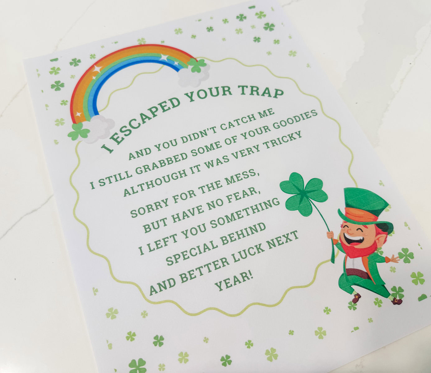 A Magical Surprise: Free Printable Leprechaun Letter for St. Patrick’s Day! - Just Simply Mom
